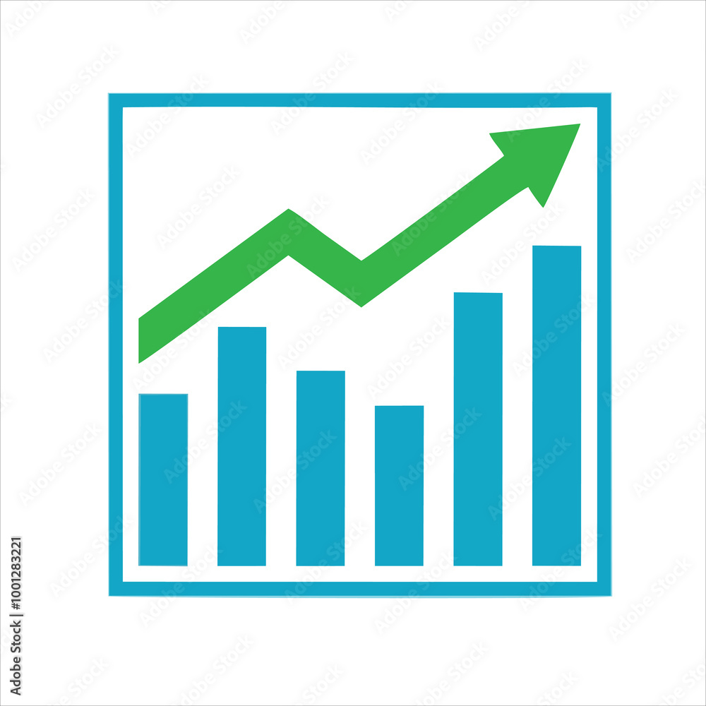 Growing Bar Graph icon. Growing Bar Graph icon image. Graph Growth icon ...