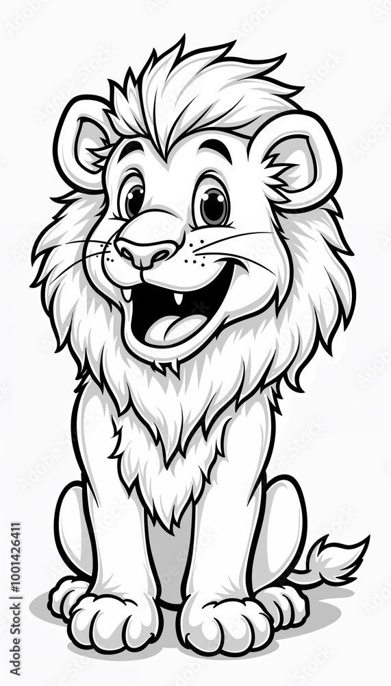 lion cartoon Coloring Page for Kids - Printable - Kindergarten ...