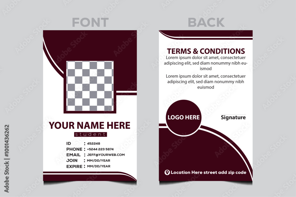 new id card design for 2025 . Stock Vector | Adobe Stock