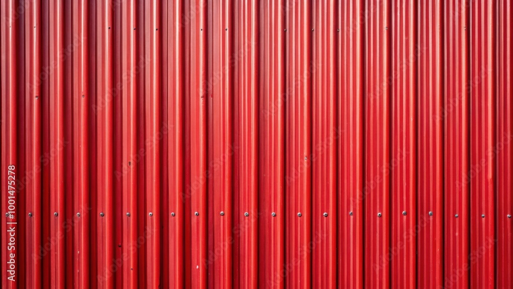 Red corrugated galvanised iron cladding background texture for ...