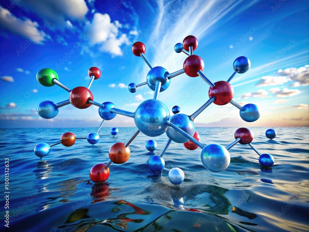 Detailed Labeled Diagram of a Water Molecule Illustrating Its Structure ...