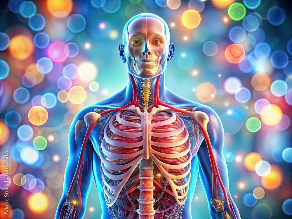 Detailed Medical Illustration of Human Anatomy with Organs and Systems ...