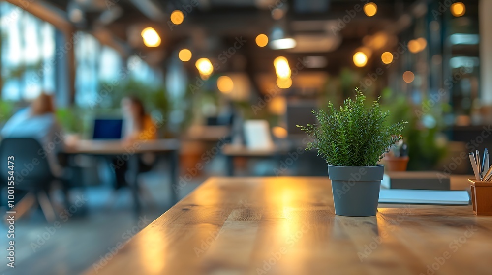 Coworking space office and sharing desk in corporate workplace ...