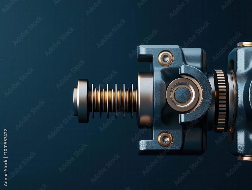 CAD-like render of a crankshaft mechanism, showing angular momentum and ...