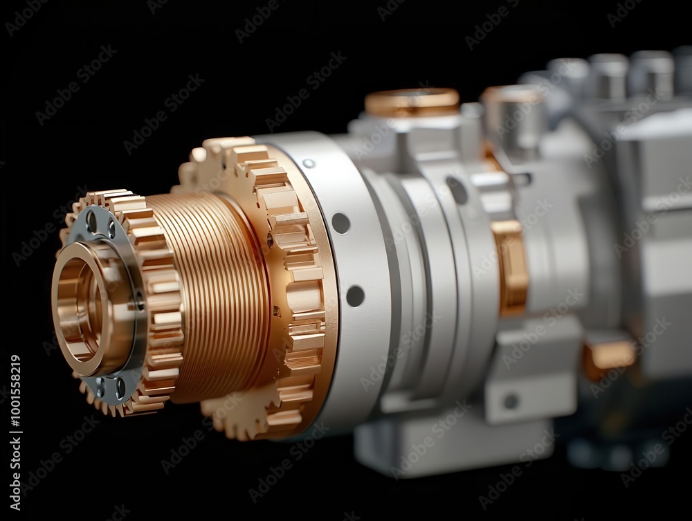 Exploded view of a compound gear train, torque and speed reduction ...