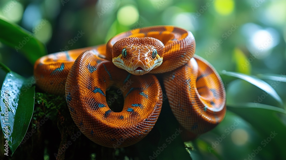 the garden tree boa or Amazon tree boa known scientifically as Corallus ...