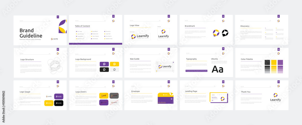 Brand Guidelines identity presentation. Logo Guideline template ...