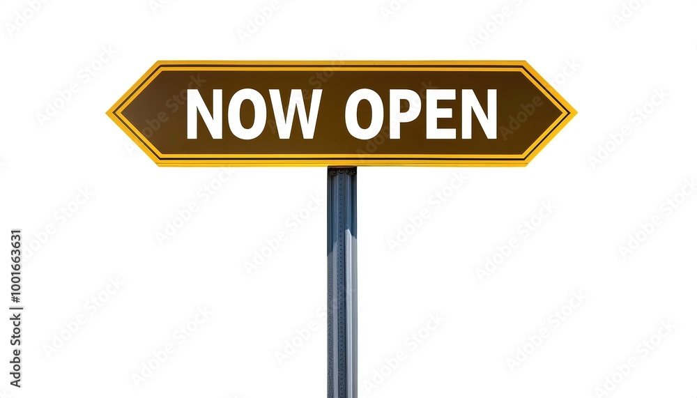 now open words sign written on red rectangular banner. Conceptual ...