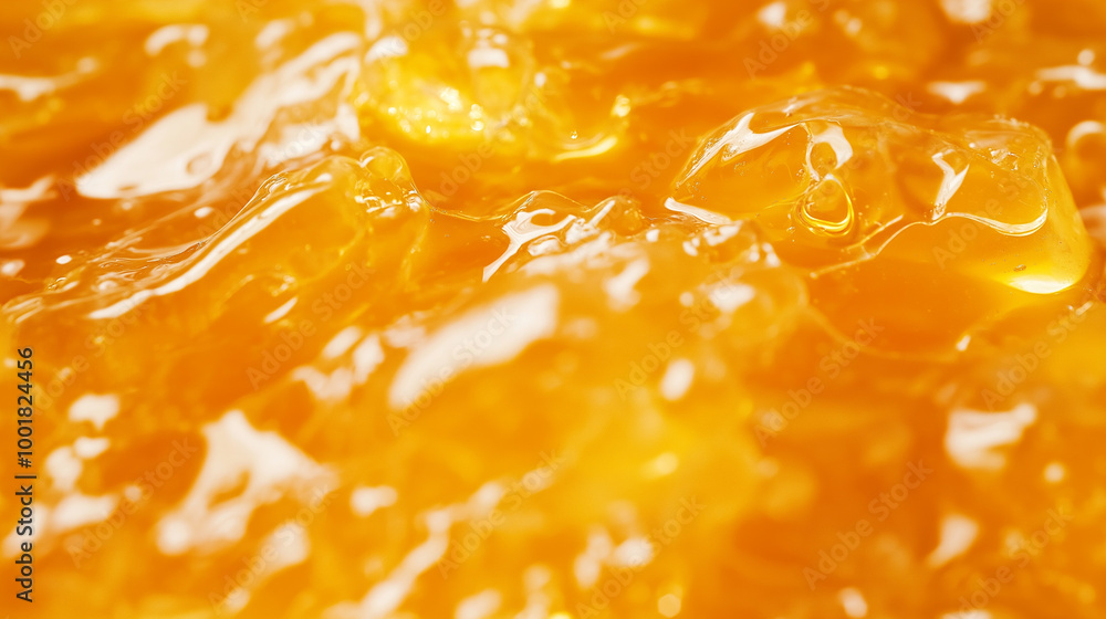 a close-up, top-down view, texture background of apple jam spread ...