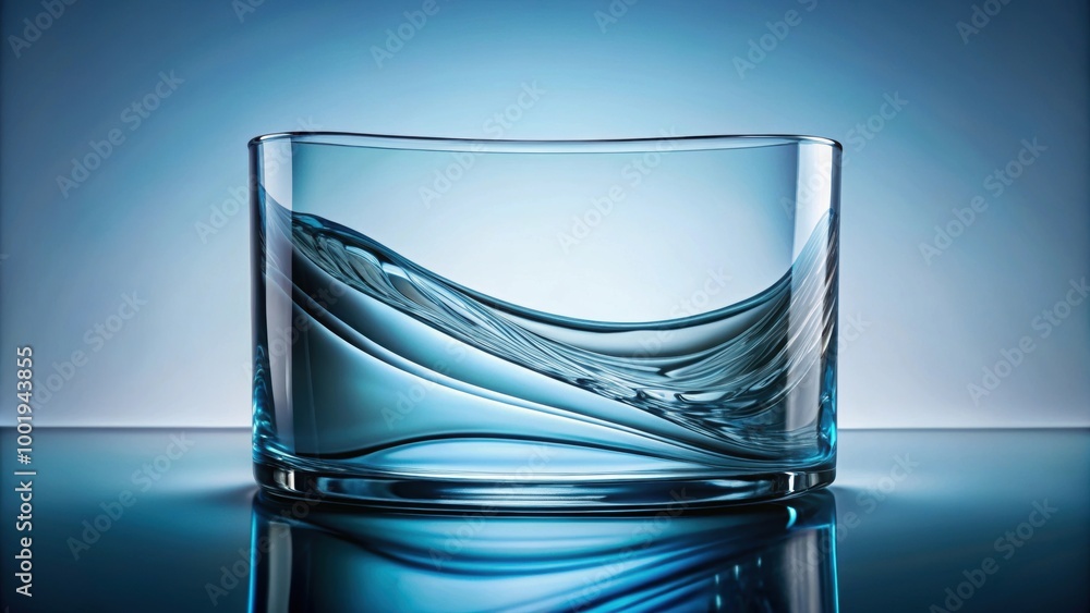 Bended layers of glass with dispersion effect , abstract, render ...