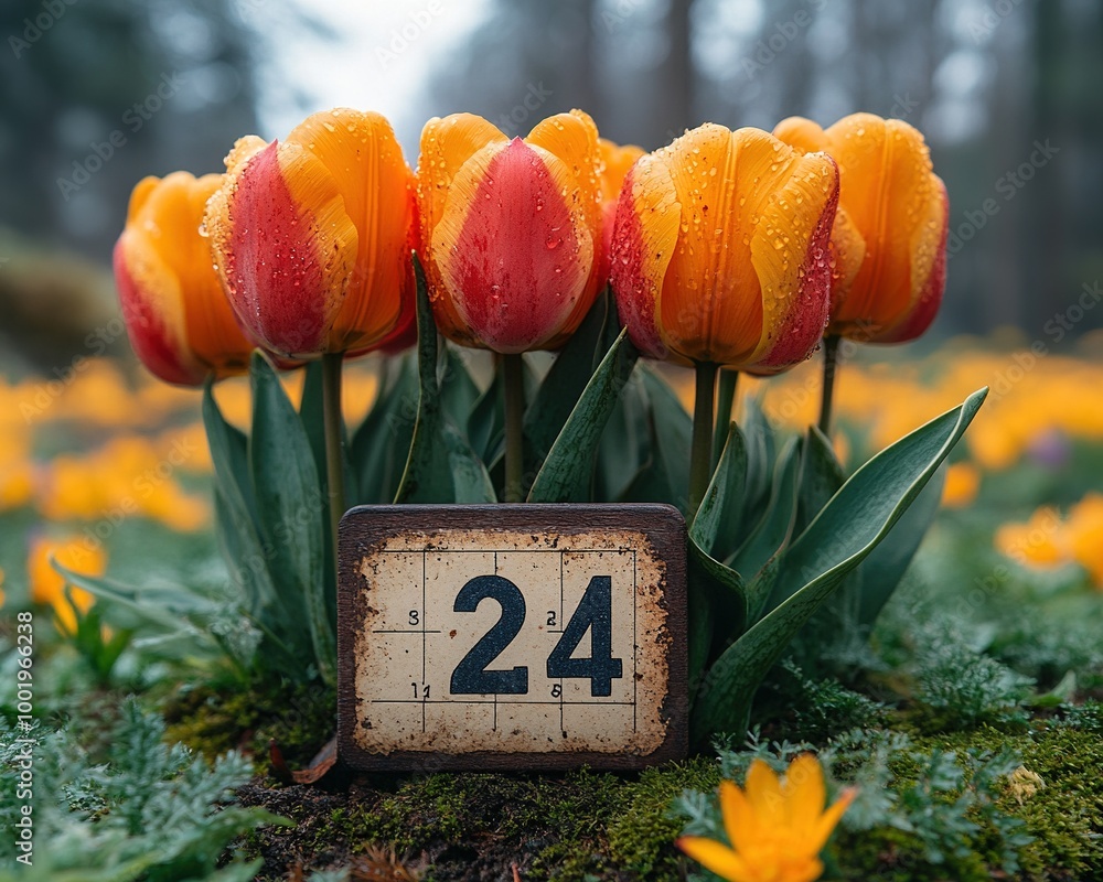 Colorful April 2024 Calendar Template for Download with Floral Design ...