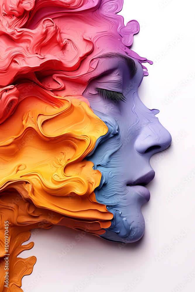 AI generating abstract art and assisting an artist in creating original digital paintings, AI ...