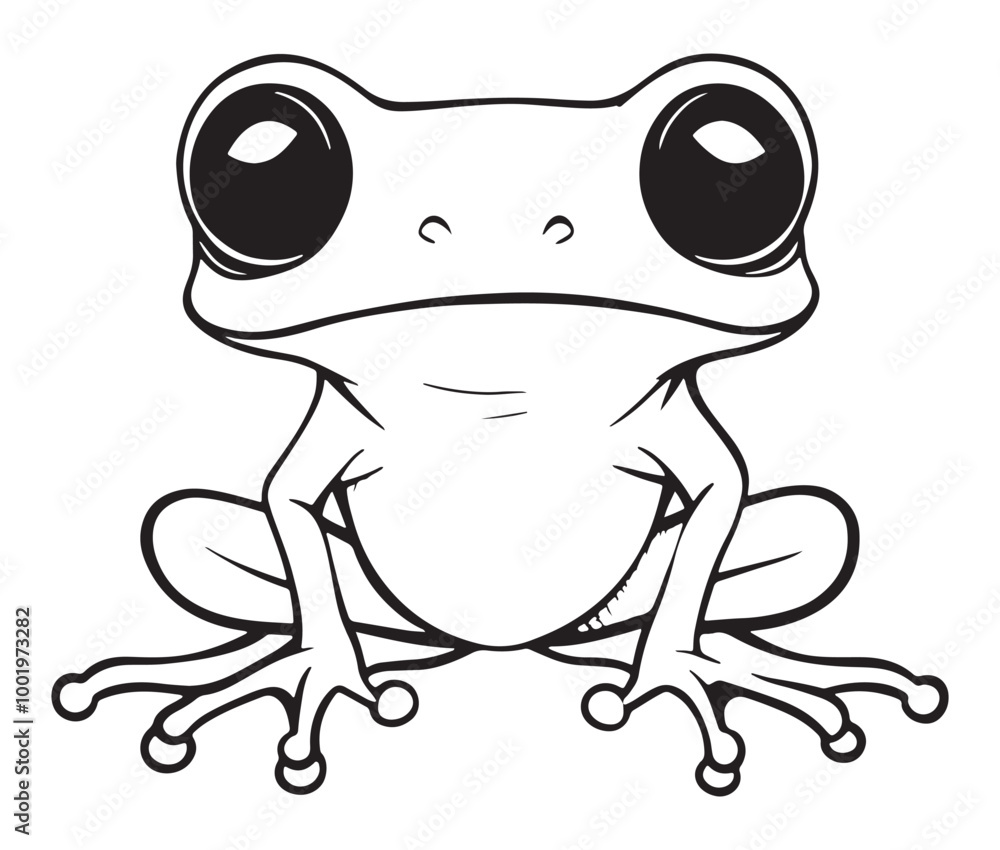 Tom jerry style frog cartoon, Outline frog, Frog colouring page for ...