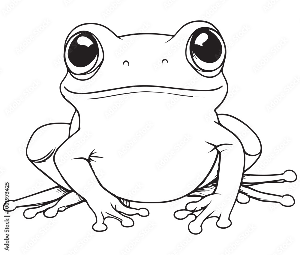 Tom jerry style frog cartoon, Outline frog, Frog colouring page for ...
