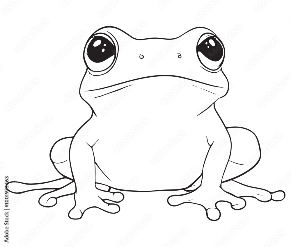 Tom jerry style frog cartoon, Outline frog, Frog colouring page for ...