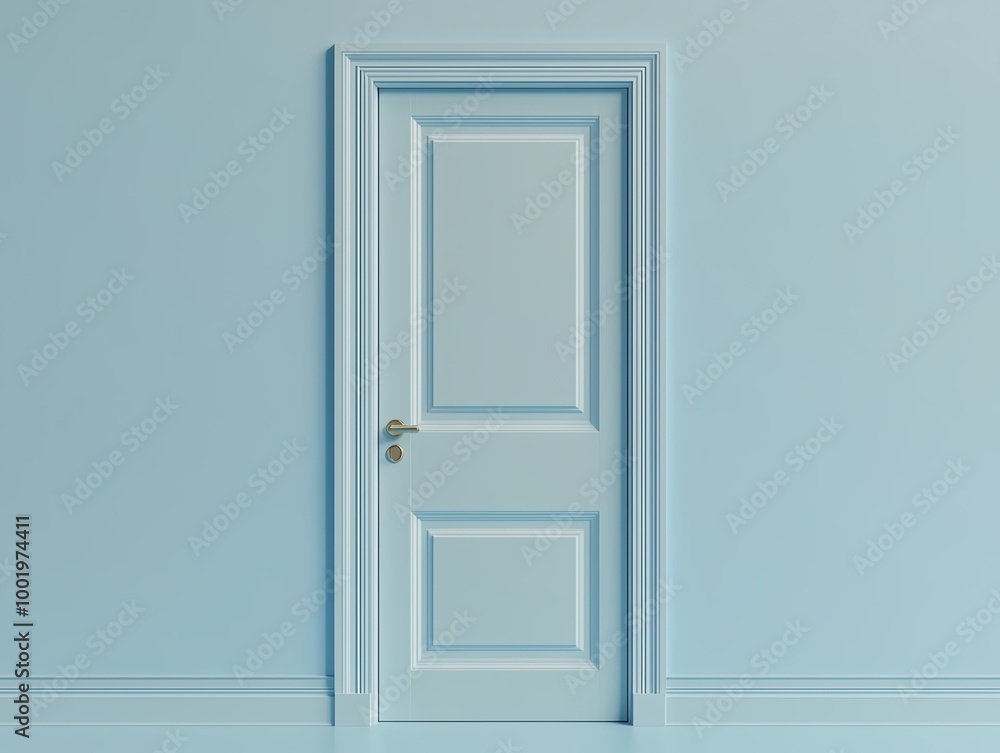 interior door with small margins at the top and bottom in full height ...