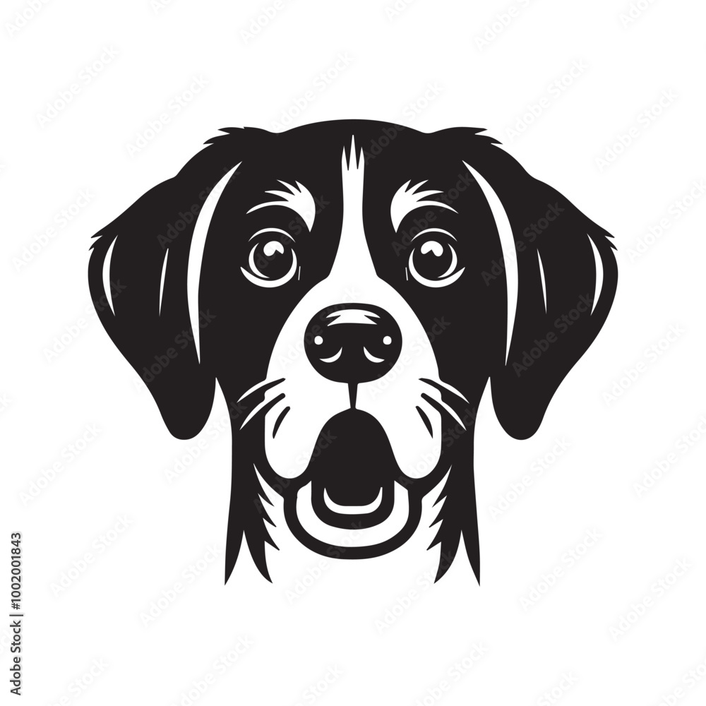 Harrier Dog Face Clipart Design - Dog Face Logo - Harrier Vector ...