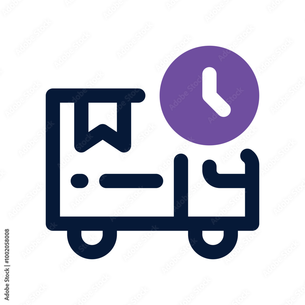 delivery time icon. vector dual tone icon for your website, mobile ...