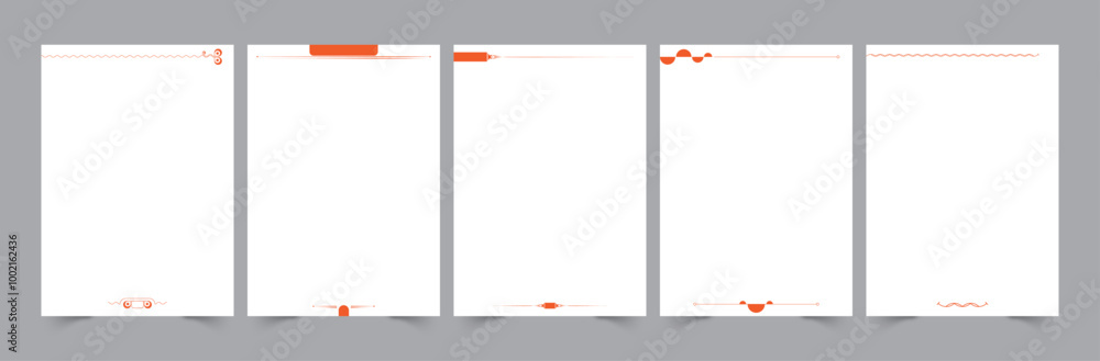 Header footer design for the book, inner template Stock Vector | Adobe ...