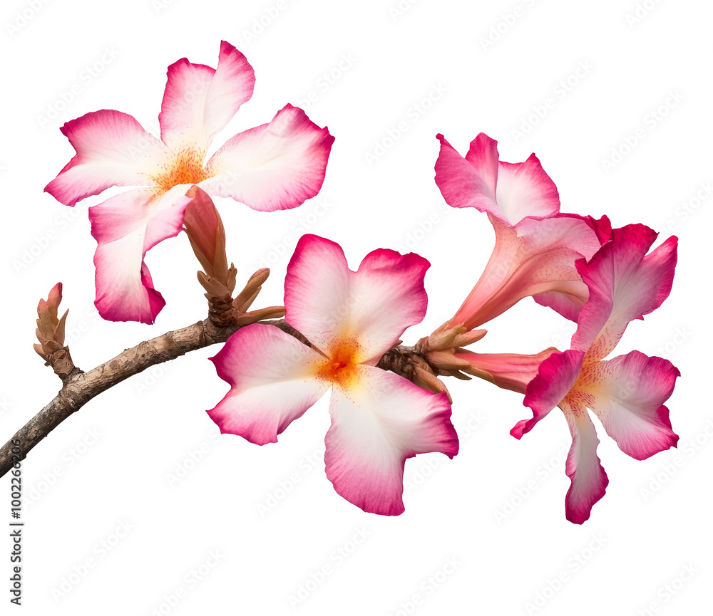 High-Quality PNG of pink flower alenium leaves plant Isolated on White ...