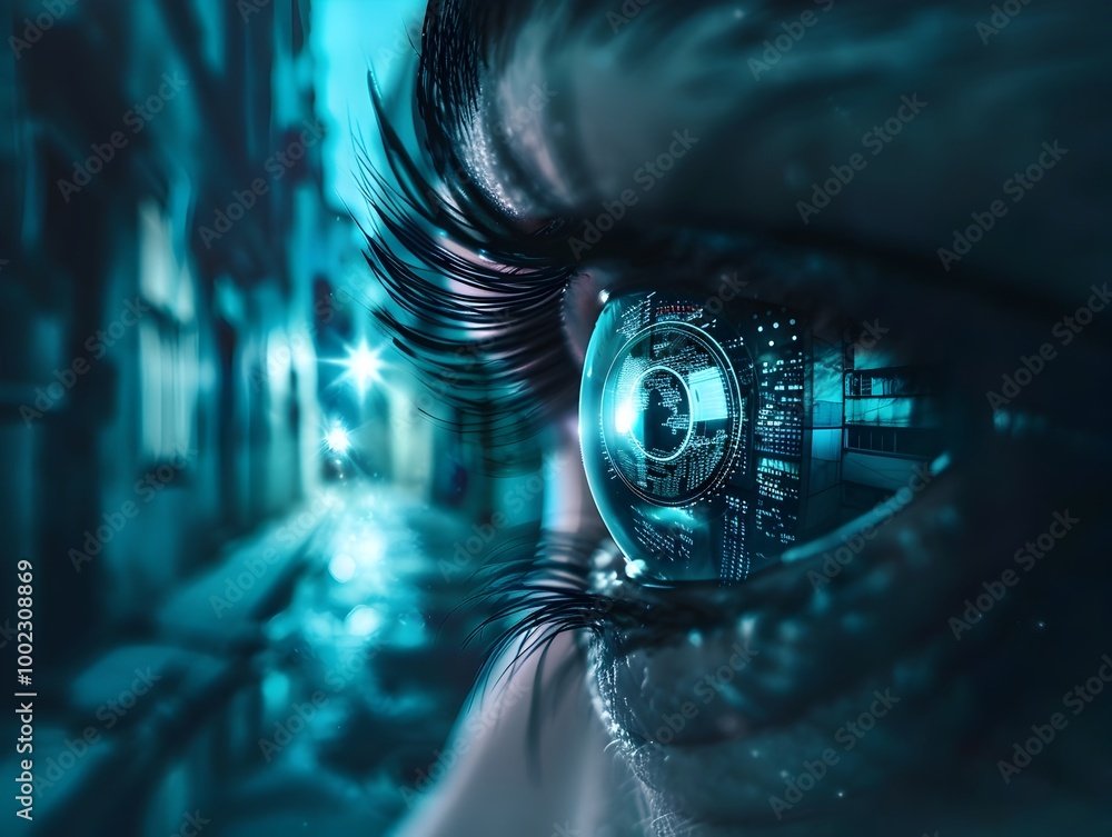 Bionic Eye with Night Vision Capability Visualizing a Person Seeing ...