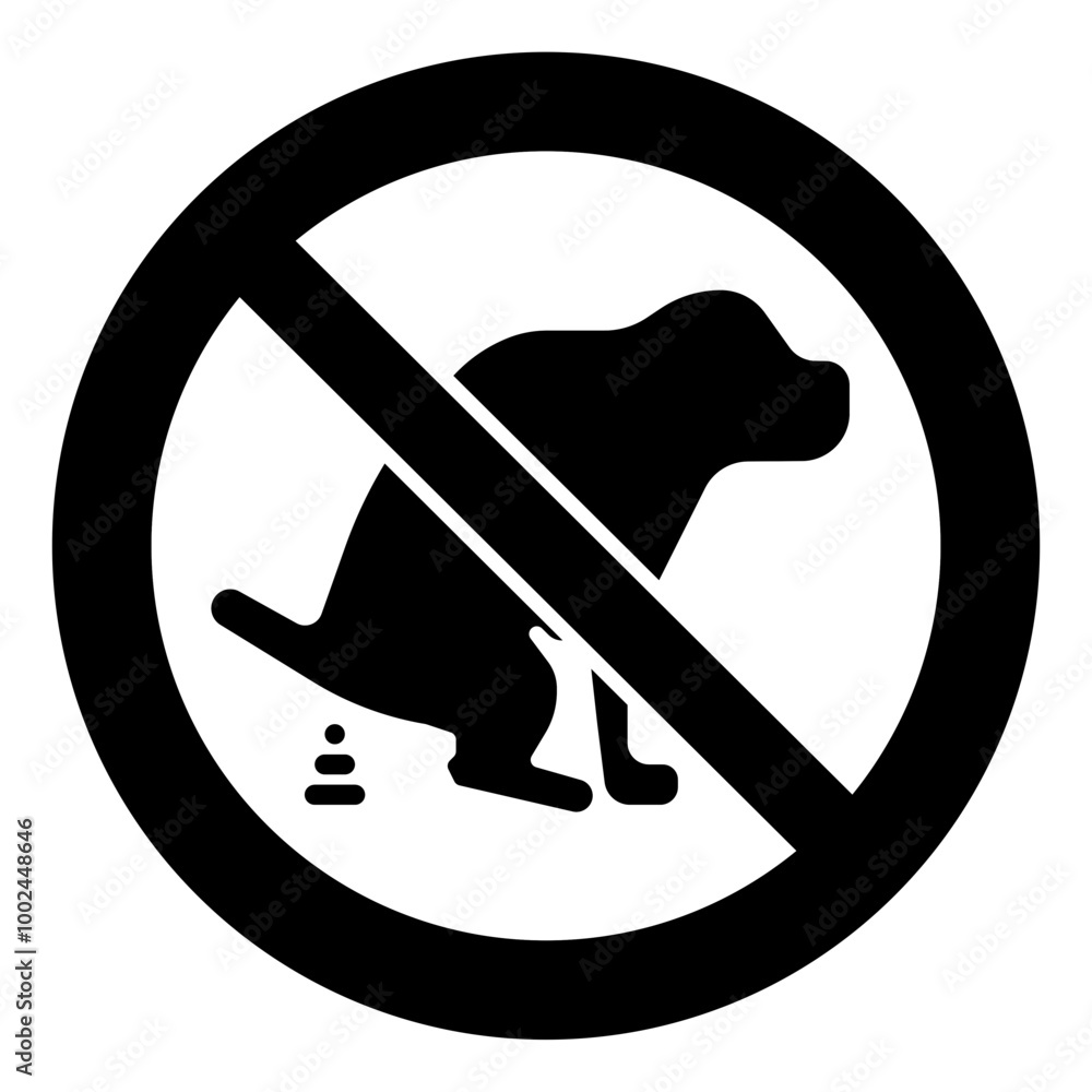 ISO prohibition safety signs symbol and pictogram only_no dog poop ...