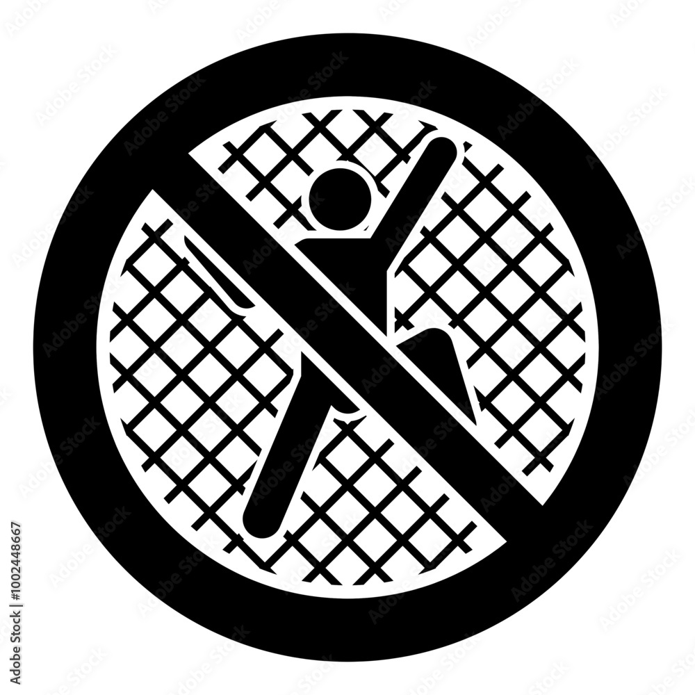 ISO prohibition safety signs symbol and pictogram only_no fence ...