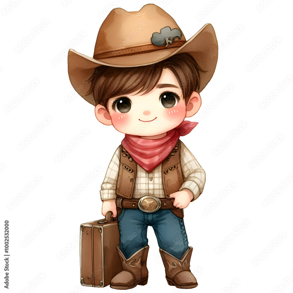Stockillustrationen Cute Cowboy Clipart, Wild West Clipart, Desert ...