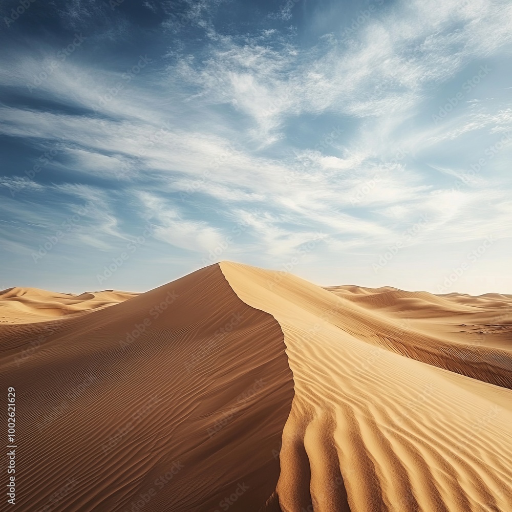Arid sand dunes terrain in Liwa desert in the United Arab Emirates ...