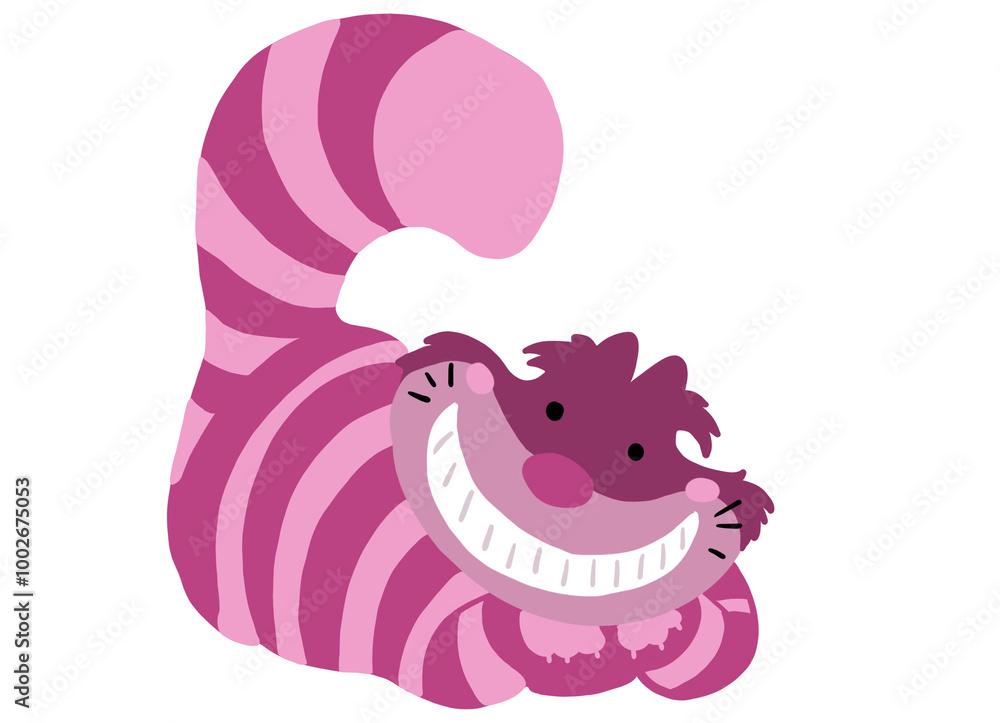 Alice in wonderland elements illustration Stock Illustration | Adobe Stock