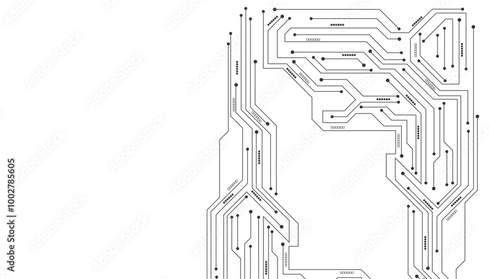 Vectors High-tech connection system on a white background. Technology ...