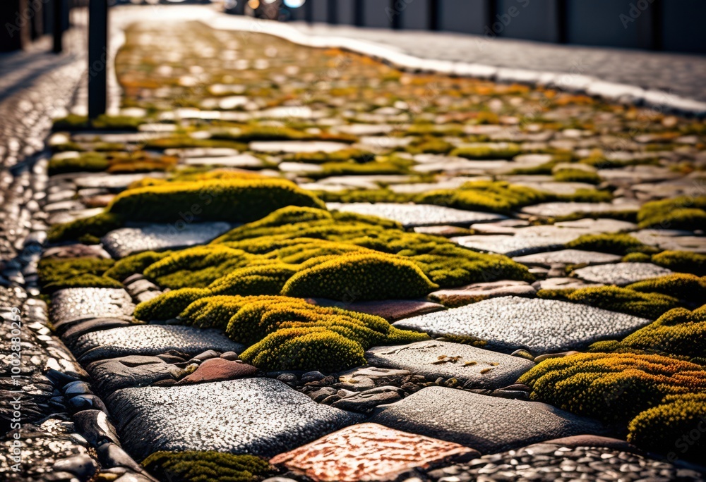 exploration unique road surface patterns textures captured close ...