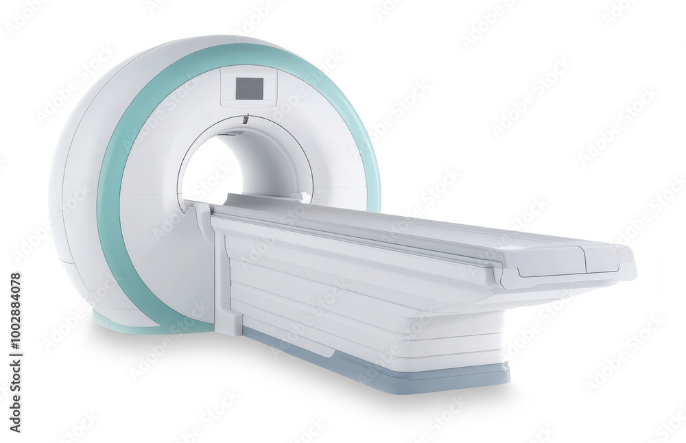 MRI machine for medical scanning isolated on transparent background ...