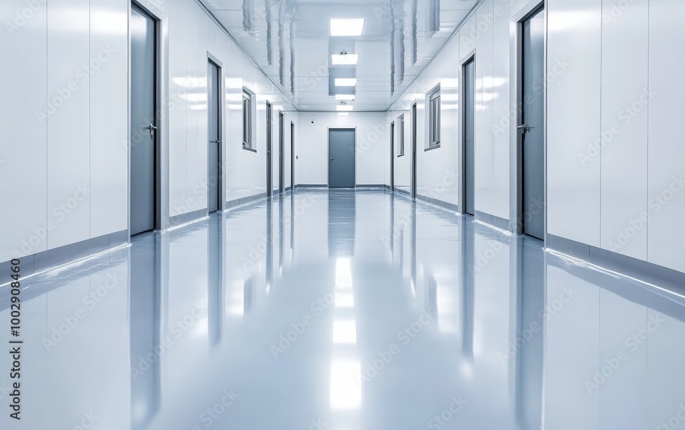 Advanced cleanroom with high-tech machinery for manufacturing ...