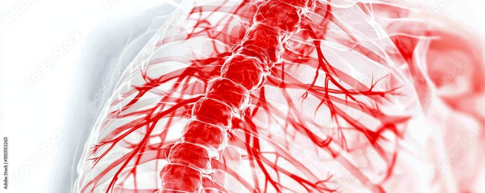 A radiographic image of the abdominal arteries, with the injected ...