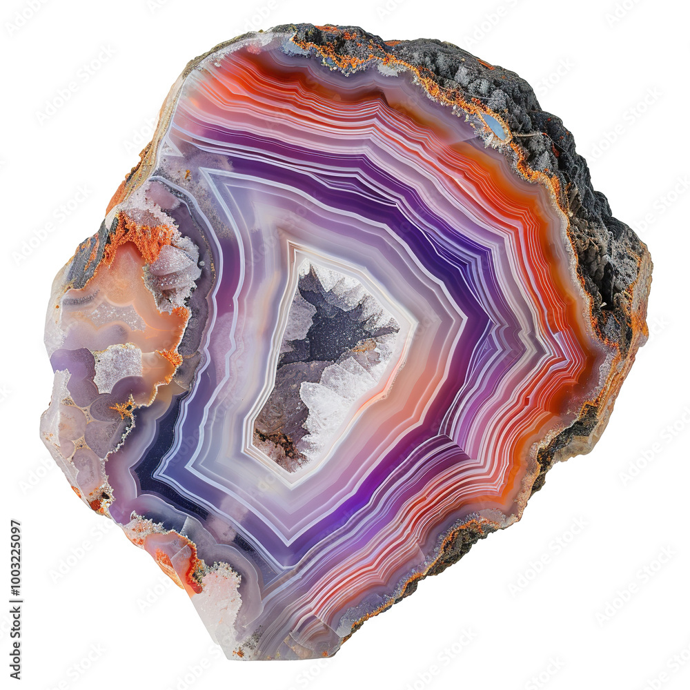 Banded agate rock, stone, gem, specimen PNG transparent background ...
