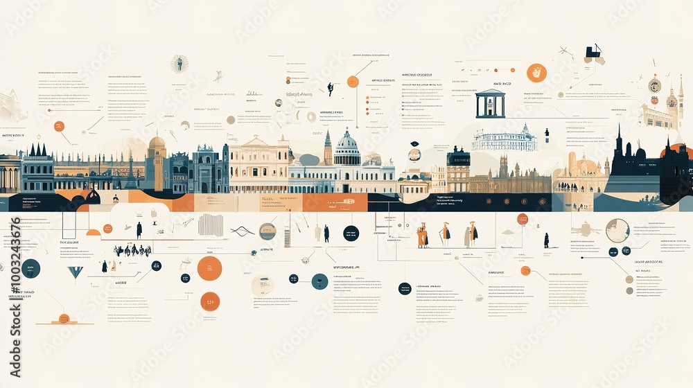 A comprehensive timeline infographic displaying multiple phases of a ...