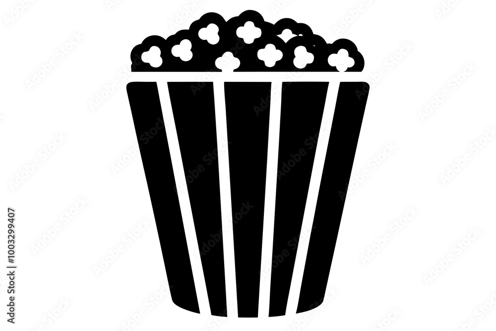 Popcorn Silhouette Icon Transparent Background Clipart - Vector ...