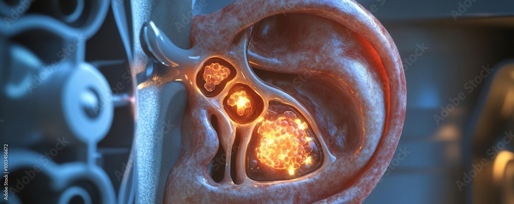 Animated cutaway of the ear showing infection progression, Ear ...