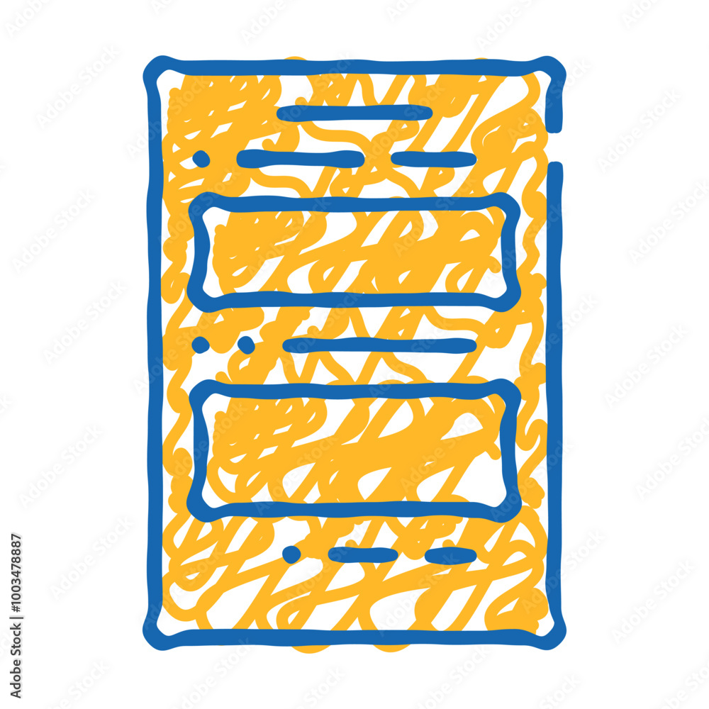 form file doodle icon sketch vector. form file sign. isolated symbol ...