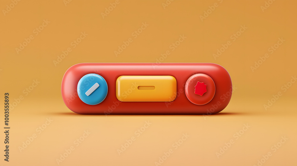 Navigation Bar Icon User Interface UI 3D Stock Illustration | Adobe Stock
