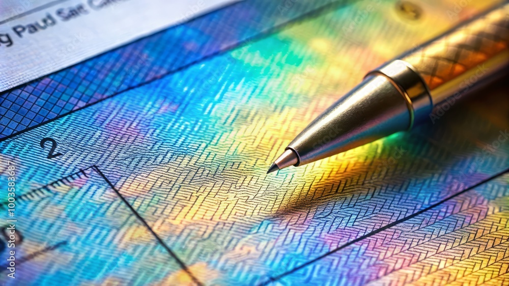 Sample Voided Check With Clear Markings for Financial Transactions and ...