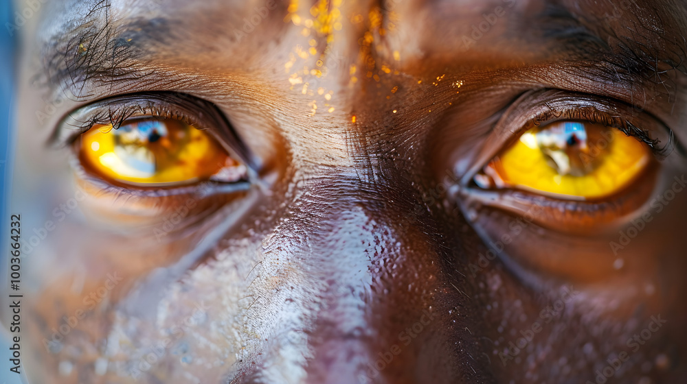 Skin color and eyes yellow due to jaundice, person looking tired and ...