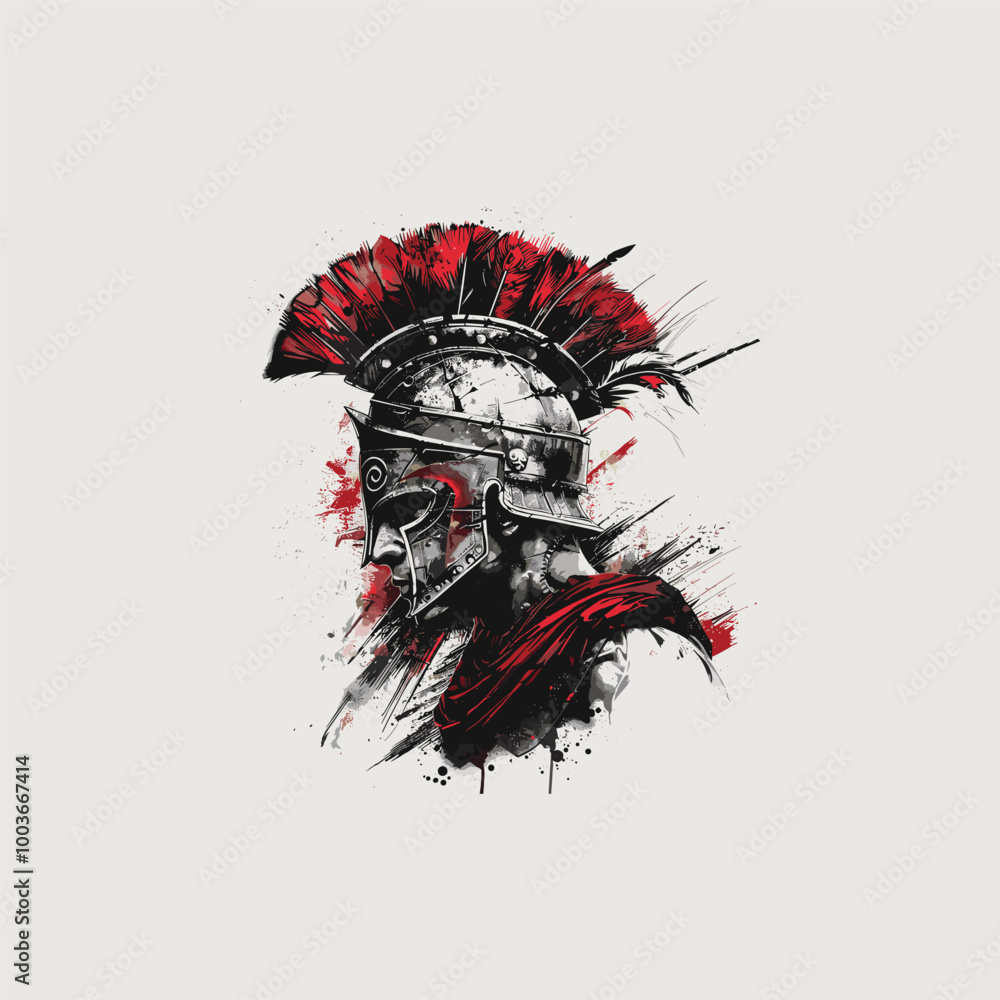 Spartan Warrior vector illustration Stock Vector | Adobe Stock
