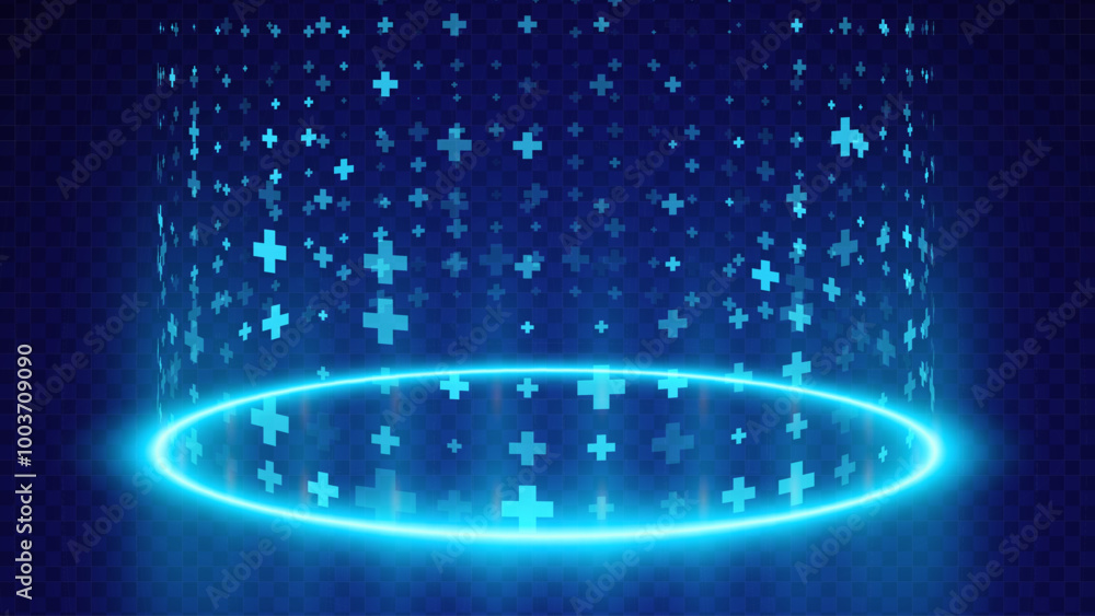 Level Up and Healing Aura Game Effect. Plus Signs Lighting and Bright ...