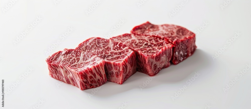 Wagyu a premium Japanese beef is renowned for its marbled red meat ...