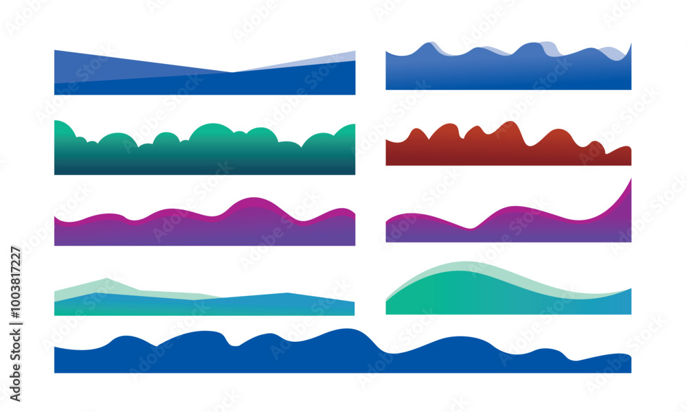 Creative bottom footer bar background designs for web, web page divider ...