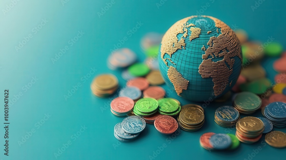 Finance strategies for sustainable economic growth flat design, top ...