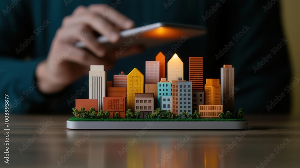 Urban planning team creating a smart city infrastructure with IoT ...