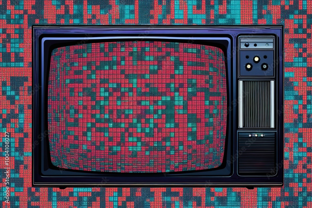 Nostalgic VHS Interference Retro Television Signal Overlay for Pixel ...